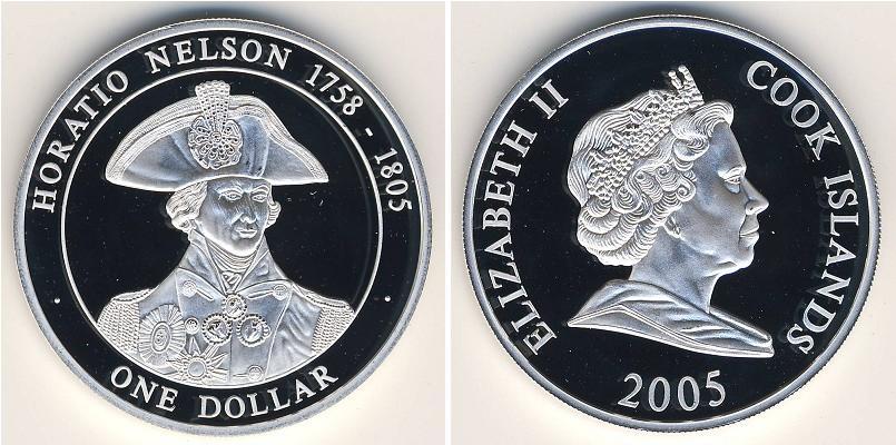1 Dollar 2005 Cook Islands Silver | Prices & Values