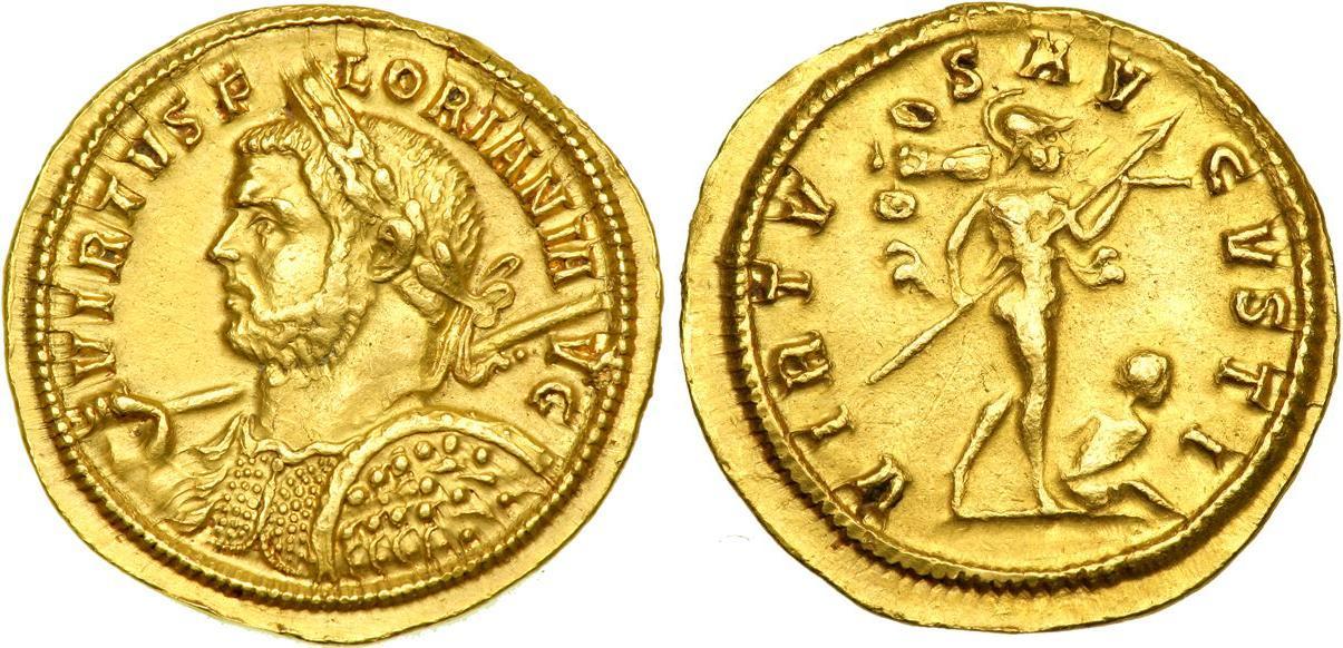 Florianus, AD 276. Gold Aureus (4.45 g) minted at ...