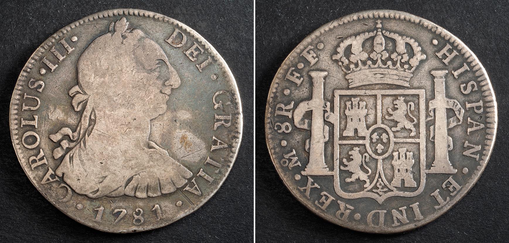 1781, Mexico, Charles III. Large Silver 8 Reales