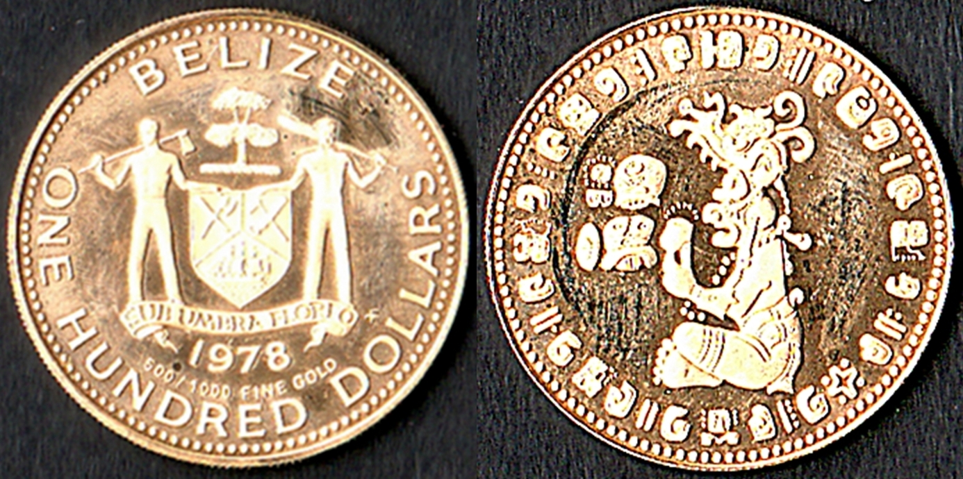 Münze 100 Dollar Belize (1981 - ) Gold 1978 Preis