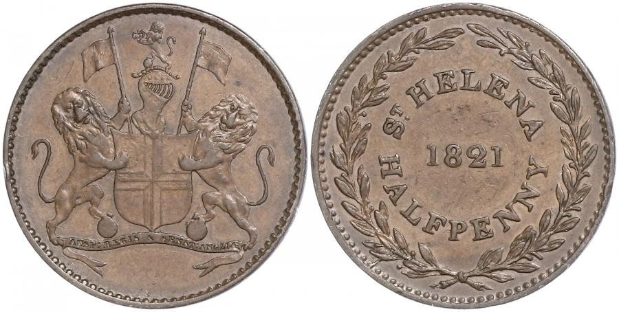 1/2 Penny 1821 Saint Helena (1981 - ) Copper | Prices & Values KM-4