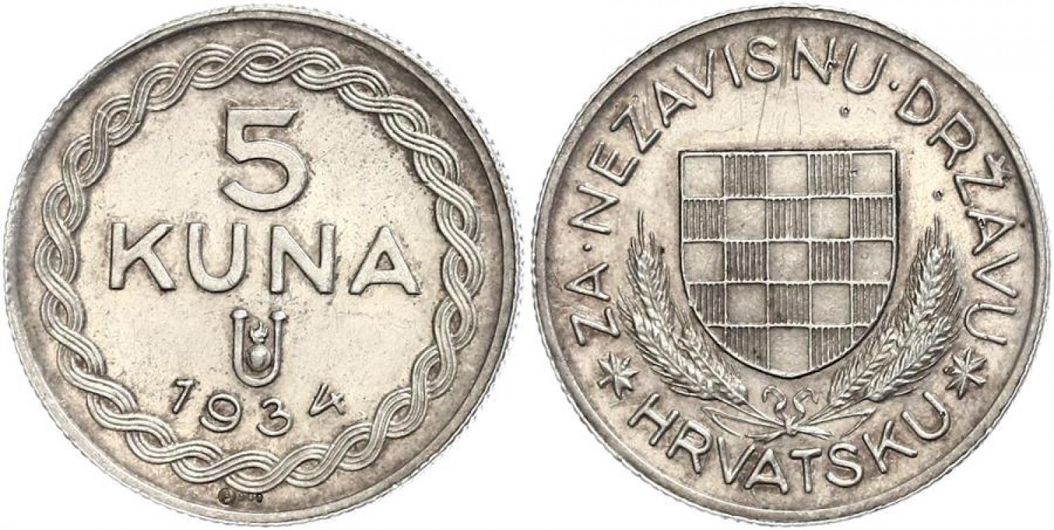 5 Kuna 1934 Croatia Silver Prices Values 5 Kuna 1934 Croatia Silver Prices Values