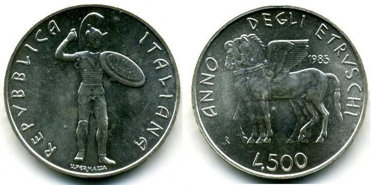 Moneda 500 Lira Italia Plata 1985 precio