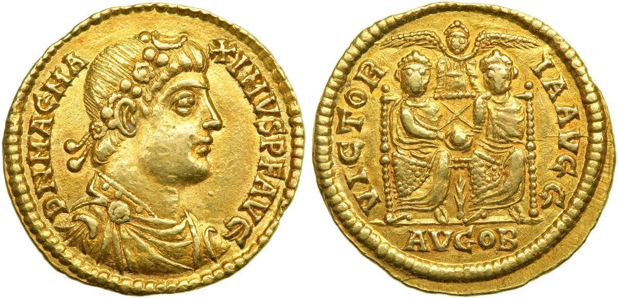 Magnus Maximus, AD 383-388. Gold Solidus (4.59 g)