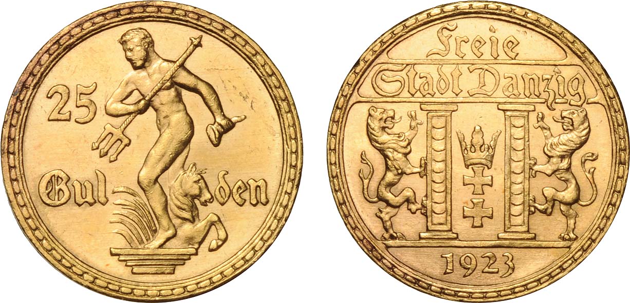 25 Gulden 1923 Gdansk (1920-1939) Gold | Prices & Values Fr-44 KM-150