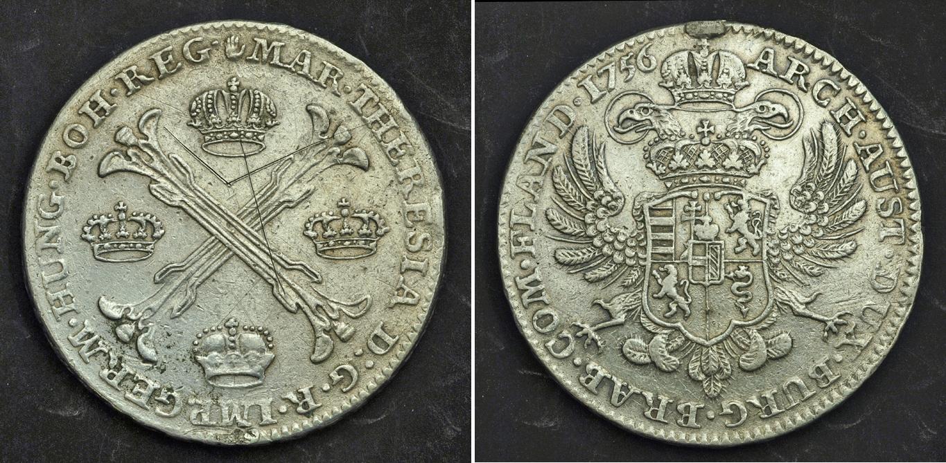 1756, Austrian Netherlands, Maria Theresa. Large S ...