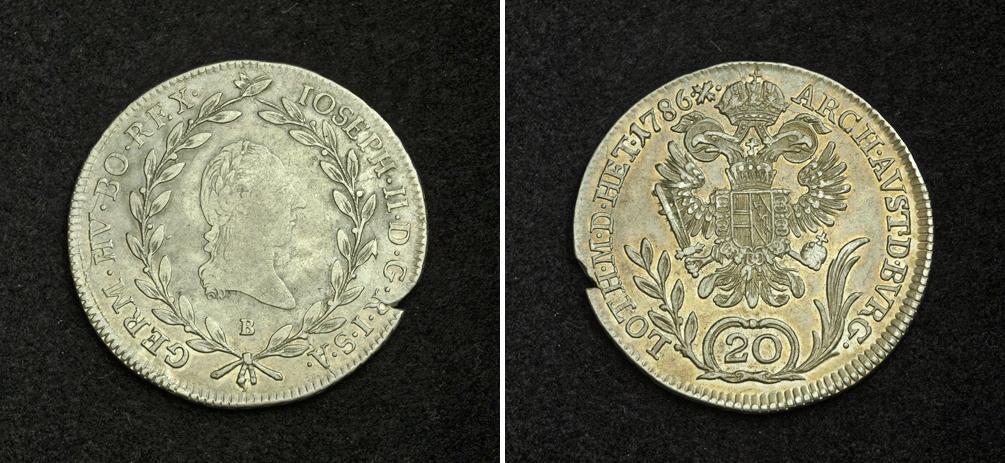 1781, Emperor Joseph II. Nice Silver 20 Kreuzer Co ...