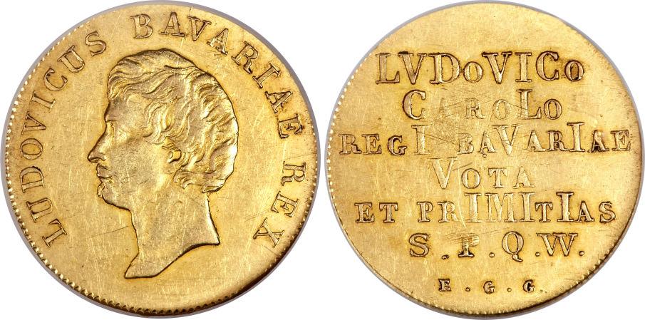 Coin Prices: 1 Ducat 1826 Kingdom of Bavaria (1806 - 1918) Gold Ludwig ...