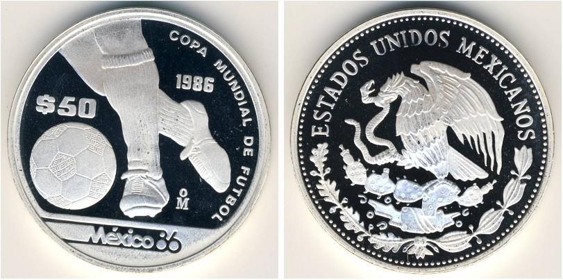 Moneda 50 Peso México (1867 - ) Plata 1986 precio